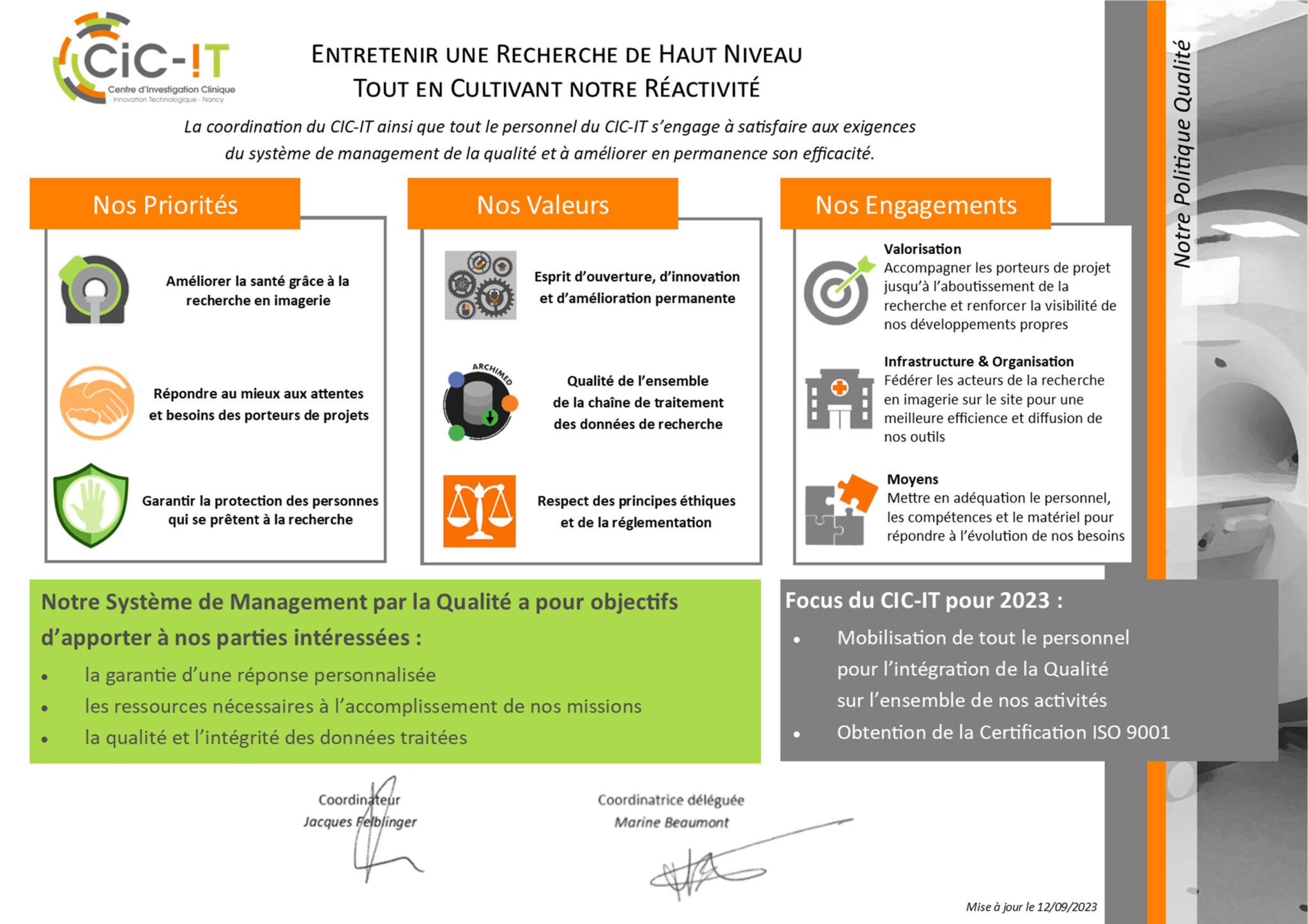 Obtention de la certification ISO 9001 sur l’ensemble de notre activité ...